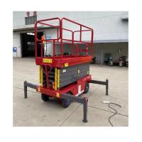 China Electric mobile lift self-propelled scissor aerial working platform double mast lift for sale
