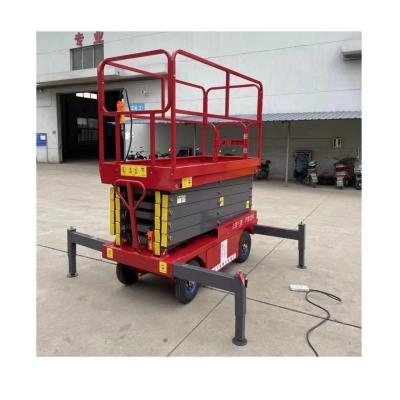China Electric mobile lift self-propelled scissor aerial working platform double mast lift for sale