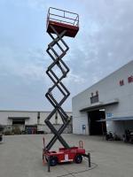 China Electric mobile lift self-propelled scissor aerial working platform double mast lift for sale