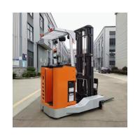 China Stand Up Reach Forklift With 4500mm Lift 2T Load Easy Narrow Warehouse Handling for sale