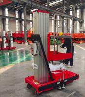 China 8m Hydraulic Lift Aluminum Single Mast Adjustable Electric Man-carrying Aerial Work Platform Lift With CE for sale