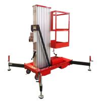 China 9m Portable Vertical Hydraulic Single Mast Electric Manned Aluminum Alloy Lifting Platform for sale