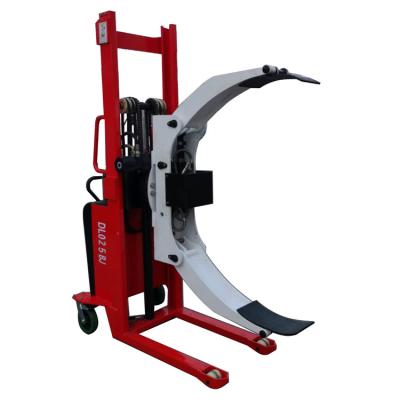 China KAD Hot sale 180 degree reel stacker lifter semi electric stacker with paper roll clamp for sale