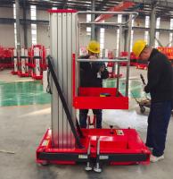 China 9m Portable Vertical Hydraulic Single Mast Electric Manned Aluminum Alloy Lifting Platform for sale