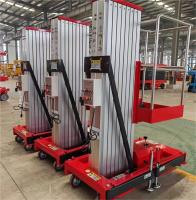 China 9m Portable Vertical Hydraulic Single Mast Electric Manned Aluminum Alloy Lifting Platform for sale