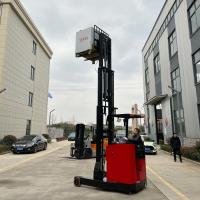 China Custom Reach Forklift Truck 5500mm Electric Reach Forklift With Side Shift And Wire Ruler for sale