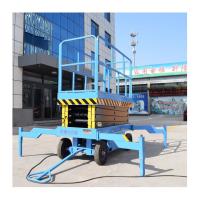 China 10m Hydraulic Electric Scissor Lift Manned Aerial Work Platform Hydraulic Mobile Electric Self-propelled Lift for sale