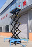 China 10m Hydraulic Electric Scissor Lift Manned Aerial Work Platform Hydraulic Mobile Electric Self-propelled Lift for sale