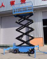 China 10m Hydraulic Electric Scissor Lift Manned Aerial Work Platform Hydraulic Mobile Electric Self-propelled Lift for sale
