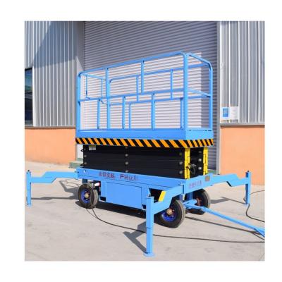 China 8 meters hydraulic electric scissor lift mobile lift for warehouse with 2.27*1.12m platform size for sale