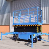 China 8 meters hydraulic electric scissor lift mobile lift for warehouse with 2.27*1.12m platform size for sale