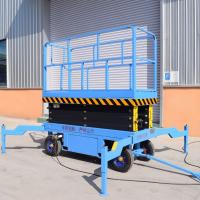 China Hot sale hydraulic double mast scissor lift electric scissor lift 2270*810mm platform size for sale