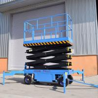 China 6m 8m 10m Vertical Electric Scissor Self-Lift Double Mast scissor lift Movable Aerial Working Platform for sale