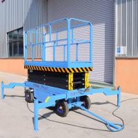 China 6m 8m 10m Vertical Electric Scissor Self-Lift Double Mast scissor lift Movable Aerial Working Platform for sale