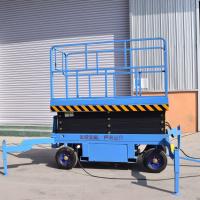 China 6m 8m 10m Vertical Electric Scissor Self-Lift Double Mast scissor lift Movable Aerial Working Platform for sale