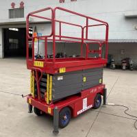 China CE Certified Space Saving 6m Manual Push Scissor Lift with 507 lbs Capacity for Aerial Work Platforms for sale