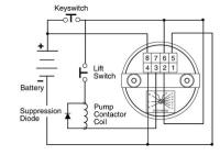 China KAD 24v Round Panel LCD Forklift Battery State Hour Discharge Meter Indicator Instruments for sale