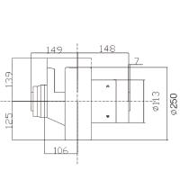 China Brushed DC motor 750W  Drive wheel with wheel size 250*80mm KAD75-DCY for sale