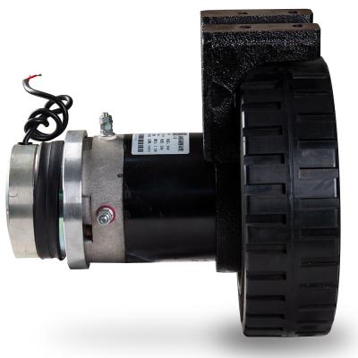 China DC motor Aerial work platform wheel 24V with high strength steel for sale