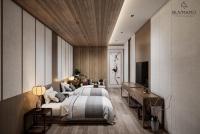 China OEM/ODM Customized Luxury Solid Wood/Plywood Bedroom Furniture Collection Set for Hotels & Villas for sale