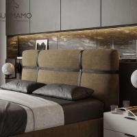 China Internal design Elegant Solid Wood Hotel Room Furniture Set with Double Bed by DingHao Furniture in China for sale