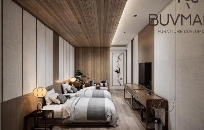 China DINGHAO(BUVMAMO) SOLID WOOD LUXURY HOTEL BEDROOM FURNITURE SET. FULL OEM & ODM CUSTOMIZATION FOR HOTEL, RESORT AND VILLA COMMERCIAL PROJECTS. DURABLE STRUCTURE WITH CUSTOM SIZES, MATERIALS AND FINISHE for sale