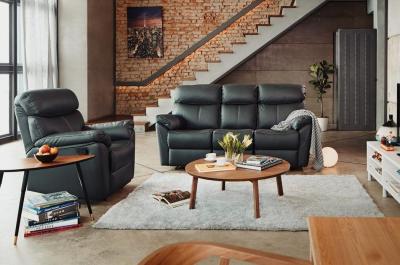 China NORDIC MINIMALIST 2 SEATER LIGHT GREY FABRIC SOFA, WATERPROOF TECH CLOTH UPHOLSTERED SOFA WITH BLACK METAL LEGS FOR LIVING ROOM, APARTMENT, VILLA & HOTEL PROJECT for sale