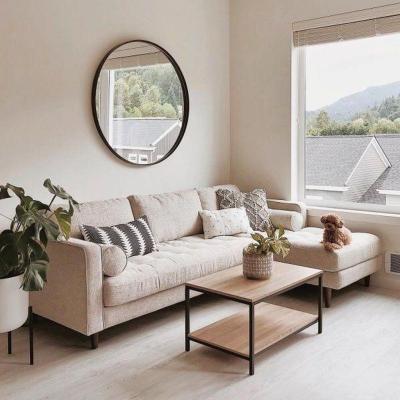 China OEM/ODM Customized Sophisticated King Queen Size Velvet Sectional Sofa Furniture Collection with Solid Wood for Hotel, Villa, Resort, Apartment and Restaurant for sale