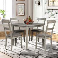 China OEM/ODM China Manufacturer Custom Elegant Good Quality table with 4 chairs for family Applications for sale