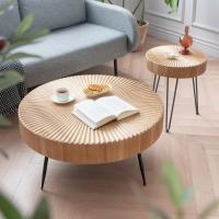 China Customizable Manufactured Solid Wood Frame Sectional Coffee Table for Modern Living for sale