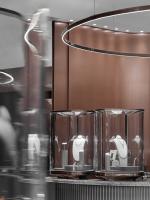 China OEM/ODM Custom Luxury Round Glass Jewelry Display Cabinet High End Retail Jewelry Showcase For Mall Boutique for sale
