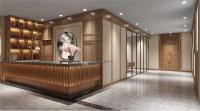 China OEM/ODM CUSTOM FURNITURE MANUFACTURE DINGHAO CUSTOM NEW CHINESE STYLE HOTEL RECEPTION DESK MARBLE TOP WOODEN LOBBY COUNTER AND OTHER FURNITURES for sale