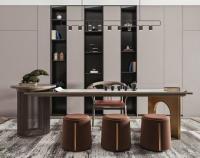 China OEM/ODM Custom Furniture Manufacturer New Chinese Style Round Dining Table with Chairs Hotel Private Room Restaurant Furniture for sale