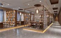 China OEM/ODM CUSTOM FURNITURE MANUFACTURE HIGH-END HOTEL TEA HOUSE FURNITURE WITH LED DISPLAY SHELVES & OPEN BOOTHS for sale