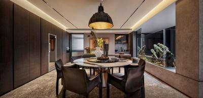 China OEM/ODM CUSTOM MODERN LUXURY DINING ROOM FURNITURE COLLECTION | NATURAL MARBLE TOP, BRASS BASE, CUSTOM LEATHER CHAIRS FOR VILLA & APARTMENT for sale