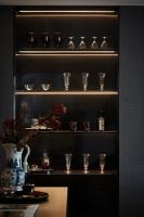 China OEM/ODM MODERN MINIMALIST HIGH-END CUSTOM FURNITURE SET | SOLID WOOD DESK, MARBLE TEA TRAY & LED-LIT BAR CABINET FOR HOTEL PRESIDENTIAL SUITE for sale