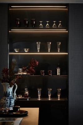 China OEM/ODM MODERN MINIMALIST HIGH-END CUSTOM FURNITURE SET | SOLID WOOD DESK, MARBLE TEA TRAY & LED-LIT BAR CABINET FOR HOTEL PRESIDENTIAL SUITE for sale