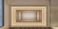 China MODERN ZEN-INSPIRED SPACE BLENDS SOFT AMBIENT LIGHTING, NATURAL WOOD TEXTURES, AND FLOWING STONE PATHWAYS. THE CIRCULAR WINDOW AND NEUTRAL TONES CREATE A SERENE ATMOSPHERE for sale