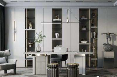 China OEM/ODM CUSTOM LUXURY HOME OFFICE DESKS CRAFTED WITH PREMIUM MARBLE, WOOD AND METAL, BUILT WITH FINE WORKMANSHIP FOR MODERN STUDY ROOMS. for sale