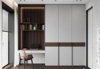 China OEM/ODM CUSTOM MODERN MINIMALIST HOME OFFICE FURNITURE SET WITH BUILT-IN DESK, BOOKSHELF AND CABINET FOR STUDY ROOM WITH SOLID WOOD FOR VILLA AND APARTMENT for sale