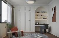 China PREMIUM WOOD VENEER CUSTOM HOME OFFICE FURNITURE WITH LED-LIT BOOKSHELF, SOLID WOOD DESK AND SOFT-CLOSE CABINET WITH SOLID WOOD IN CHINA for sale