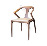 China BUVMAMO MODERN BLACK WALNUT DINING CHAIR WITH LIGHT GRAY PU LEATHER UPHOLSTERY, SOLID WOOD FRAME, ERGONOMIC HIGH BACKREST, MINIMALIST LUXURY FOR HOME & RESTAURANT for sale