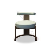China BUVMAMO MODERN BLACK WALNUT DINING CHAIR WITH LIGHT GRAY PU LEATHER UPHOLSTERY, SOLID WOOD FRAME, ERGONOMIC HIGH BACKREST, MINIMALIST LUXURY FOR HOME & RESTAURANT for sale