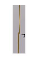 China OEM/ODM CUSTOM MODERN WALNUT INTERIOR DOORS | TALL FLUSH & BRASS ACCENT DESIGNS WOOD GRAIN & GEOMETRIC INLAY OPTIONS WALNUT VENEER & MATTE FINISH STYLES SOLID CORE FLUSH PANEL WITH GOLD HARDWARE for sale