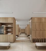 China CUSTOM SOLID WOOD HOTEL FURNITURE | NEW CHINESE STYLE LOBBY SOFA, GUEST ROOM SOFA & SPA CHANGING ROOM WOODEN LOCKERS, NATURAL OAK TIMBER, MINIMALIST ZEN INTERIOR DESIGN, BESPOKE RESORT CUSTOM FURNISHI for sale