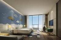 China MODERN LIGHT LUXURY HOTEL INTERIOR DESIGN | FAMILY THEMED ROOM, CORRIDOR & LIFT LOBBY, SALES CENTER SHOWROOM | WOOD VENEER & LINEN WALL CLADDING, NEW CHINESE & PLAYFUL KIDS STYLE for sale