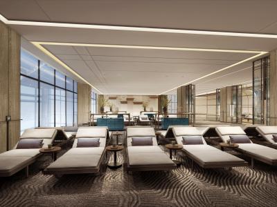 China NEW CHINESE LUXURY HOTEL INTERIOR DESIGN | PRIVATE DINING ROOM, SPA MASSAGE ROOM & INDOOR LEISURE LOUNGE WITH CUSTOM ORIENTAL ART DECORATION & NATURAL WOOD FINISHES for sale