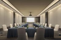 China NEW CHINESE LIGHT LUXURY HOTEL INTERIOR DESIGN | SPA ROOM, RESTAURANT & CONFERENCE HALL, WOOD+FABRIC+MARBLE MATERIAL, ORIENTAL INK & HOLLOW GRILLE FEATURE FOR WELLNESS RESORT DECORATION for sale