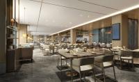 China NEW CHINESE LIGHT LUXURY HOTEL INTERIOR DESIGN | SPA ROOM, RESTAURANT & CONFERENCE HALL, WOOD+FABRIC+MARBLE MATERIAL, ORIENTAL INK & HOLLOW GRILLE FEATURE FOR WELLNESS RESORT DECORATION for sale