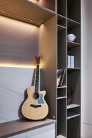 China WHOLE HOUSE HOME DECORATION FURNISHING SOLUTION | LUXURY WALK-IN CLOSET INTERIOR DESIGN | CUSTOM GOLD FRAME GLASS FIXED WARDROBE CABINET & MATCHING MOVABLE BEAN BAG CHAIR HOME FURNITURE for sale